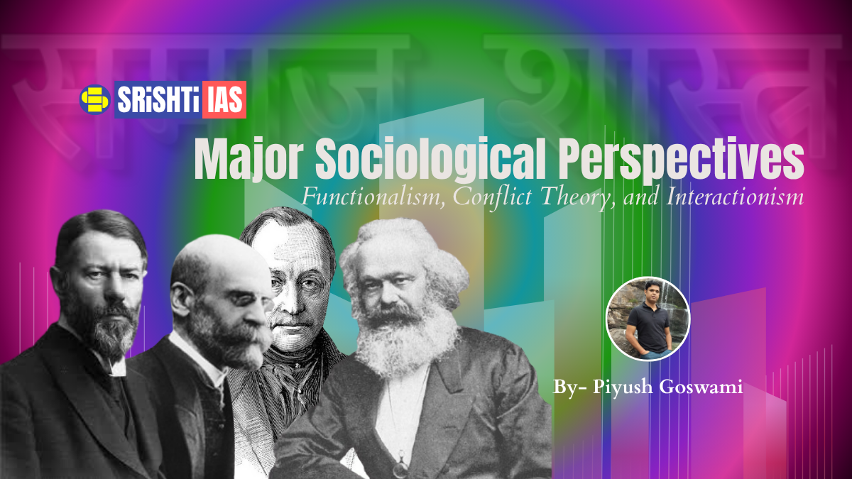 Major Sociological Perspectives: Functionalism, Conflict Theory, and Interactionism — Srishti IAS